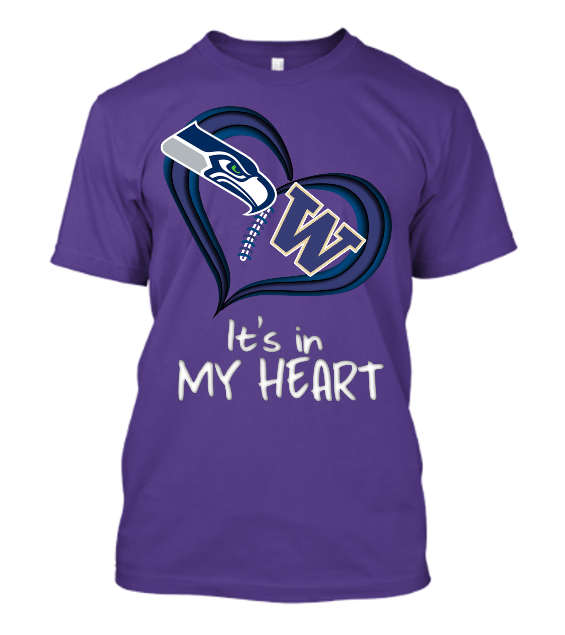 Seahawks Huskies It's In My Heart T-Shirt