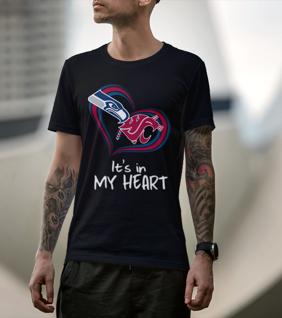 It's In My Heart Seahawks Washington State T-Shirt