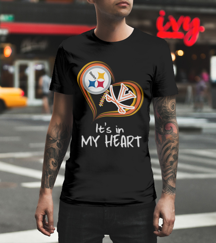 Steelers Virginia Cavaliers It's In My Heart T-Shirt
