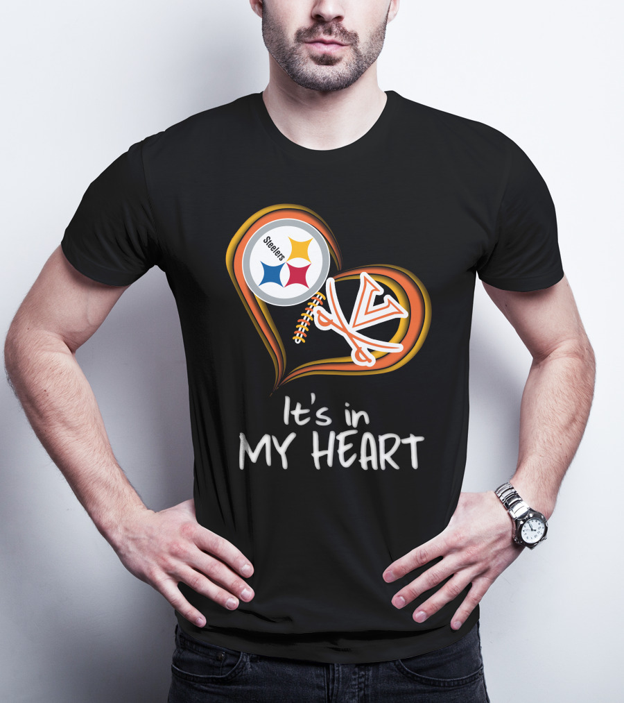 Steelers Virginia Cavaliers It's In My Heart T-Shirt