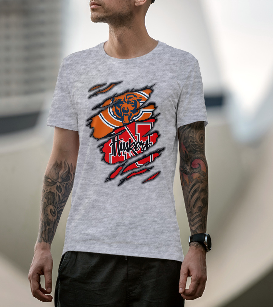 Bears Huskers Claw Mark T-Shirt