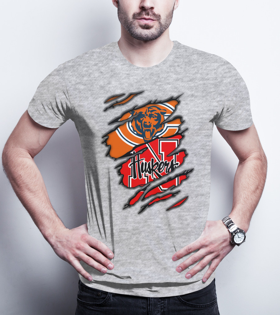 Bears Huskers Claw Mark T-Shirt