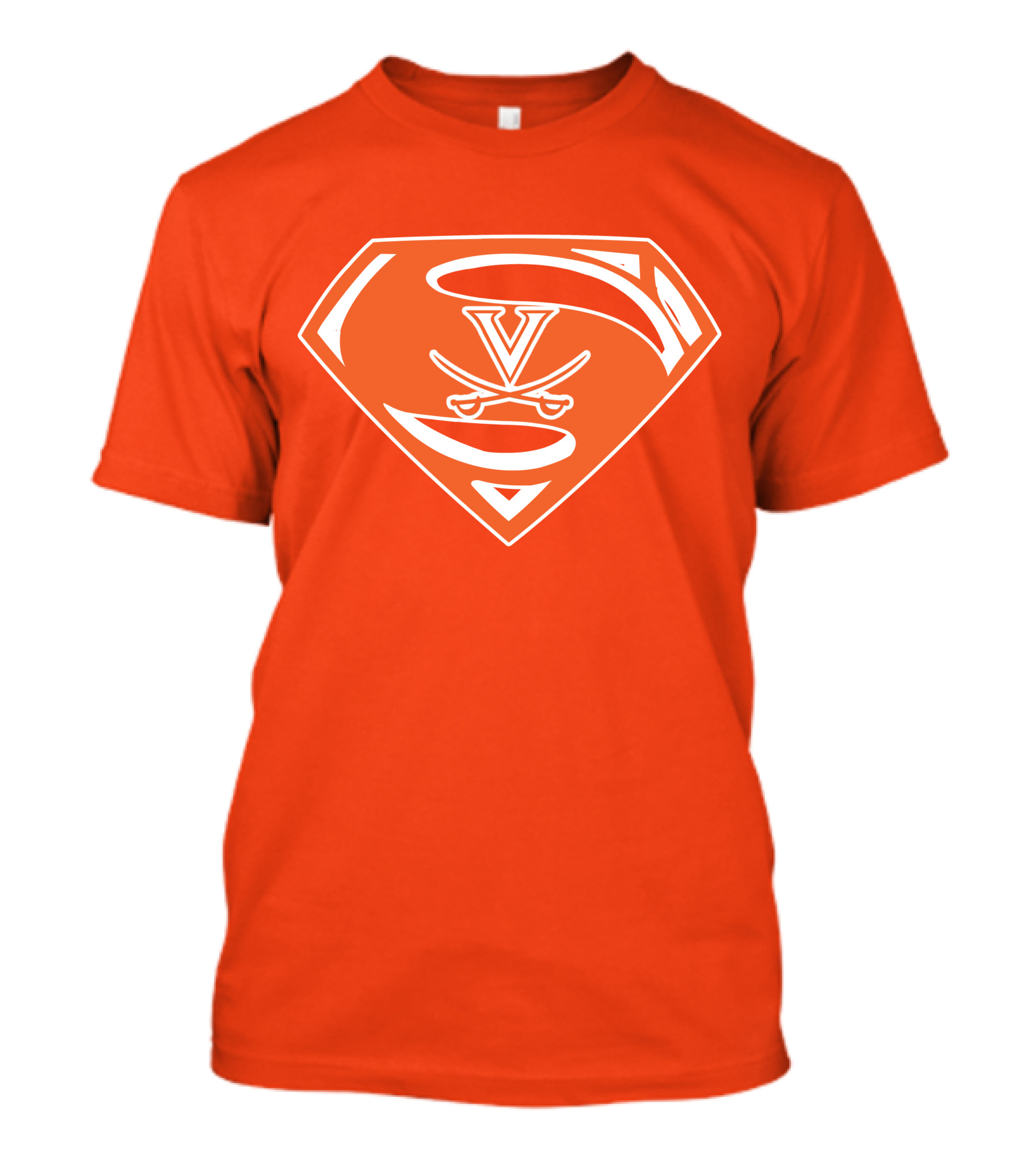 Cavaliers Orange S Shield With V And Crossed Swords T-Shirt