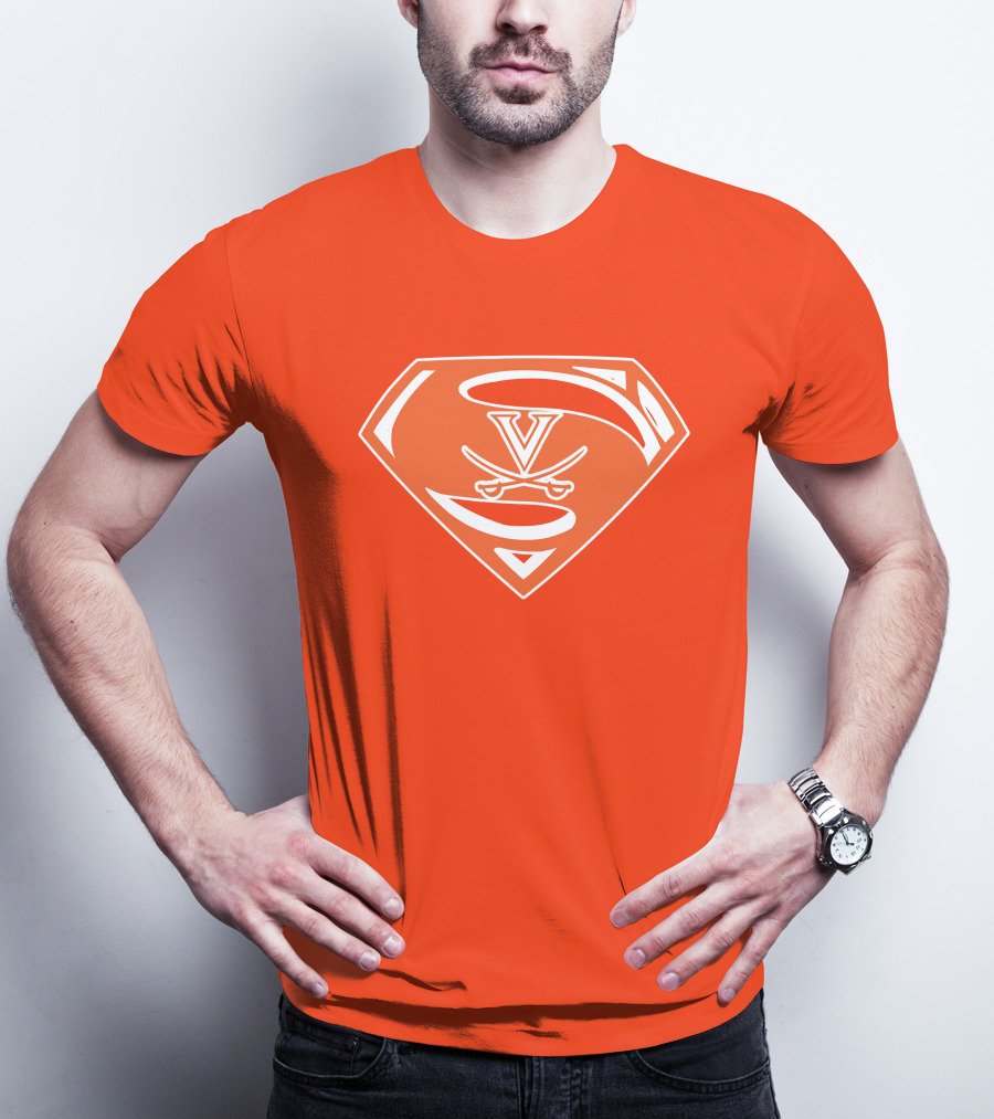 Cavaliers Orange S Shield With V And Crossed Swords T-Shirt