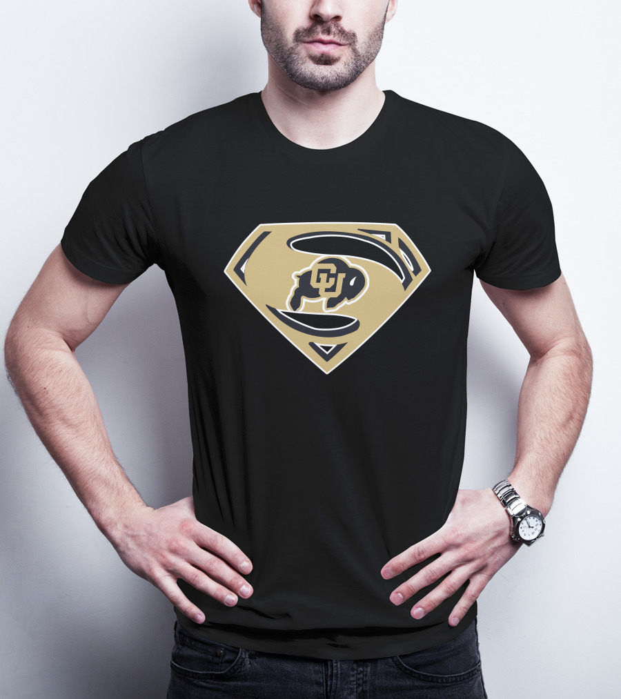 CU Buffaloes Superman Logo Colorado Super Man T-Shirt