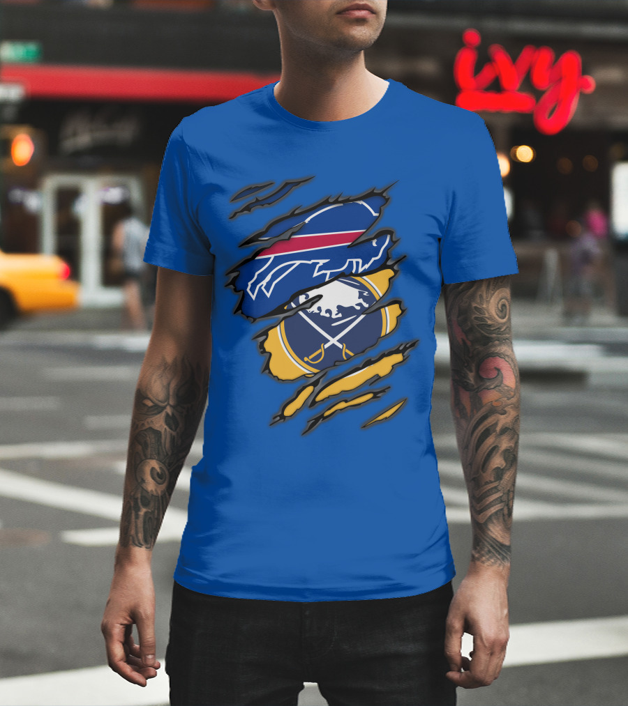 Buffalo Bills Sabres Dual Fan T-Shirt
