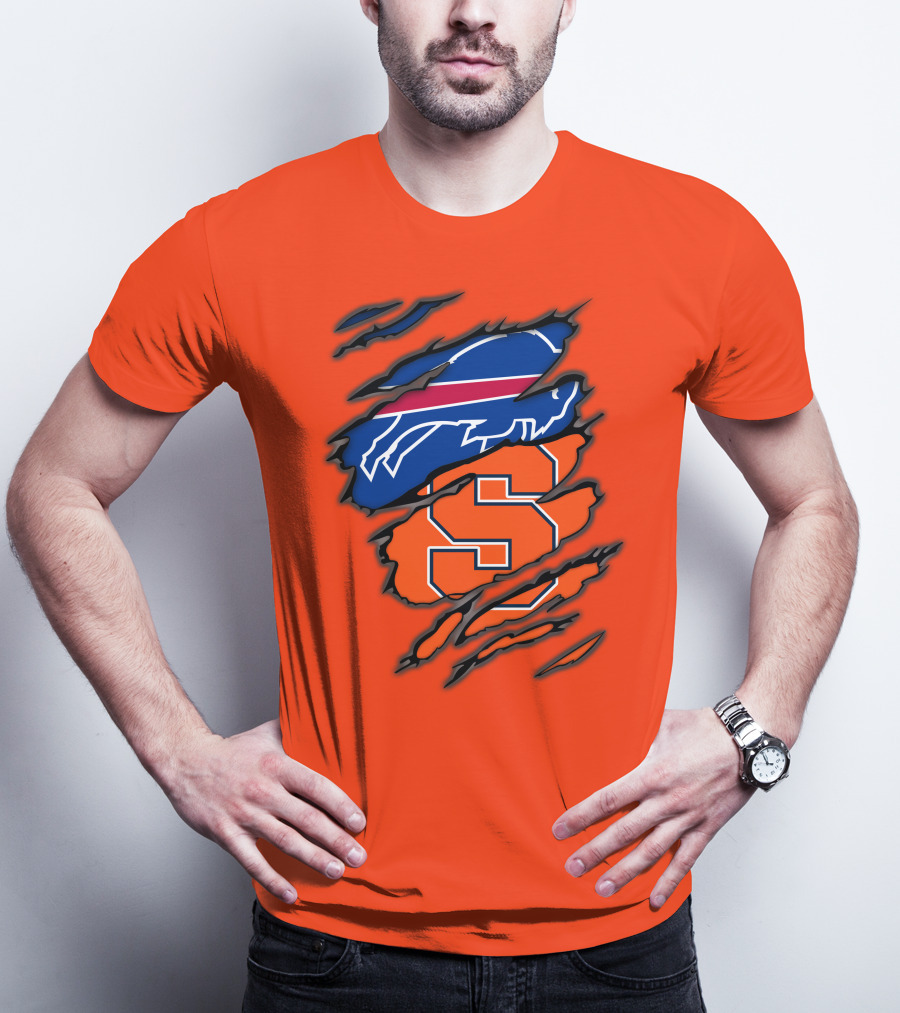Buffalo Bills Syracuse University Orange Logo Combination T-Shirt