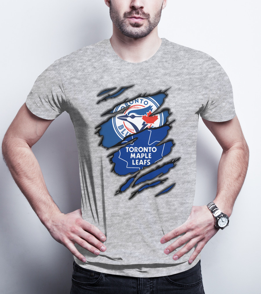 Toronto Blue Jays Maple Leafs Ripped Claw Marks T-Shirt