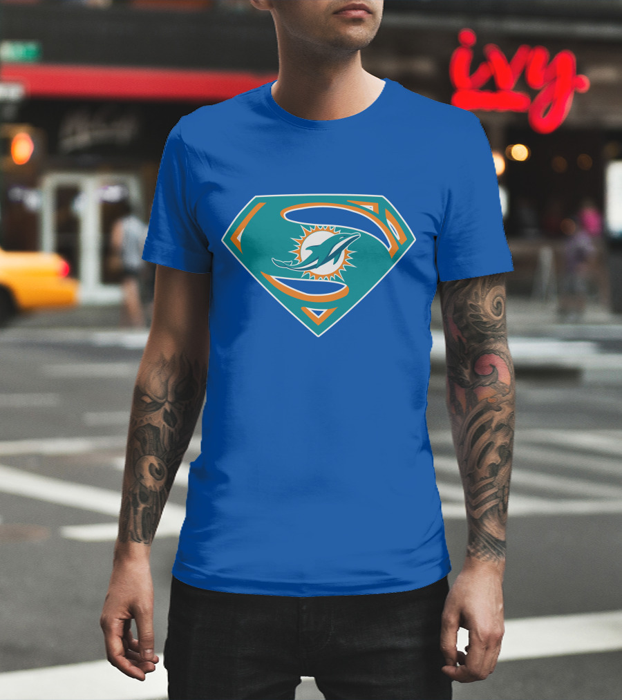 Miami Dolphins Super S Logo Mashup T-Shirt