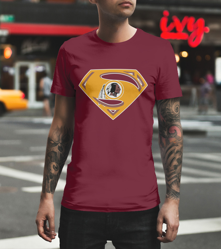 Redskins Superman Logo Mashup T-Shirt