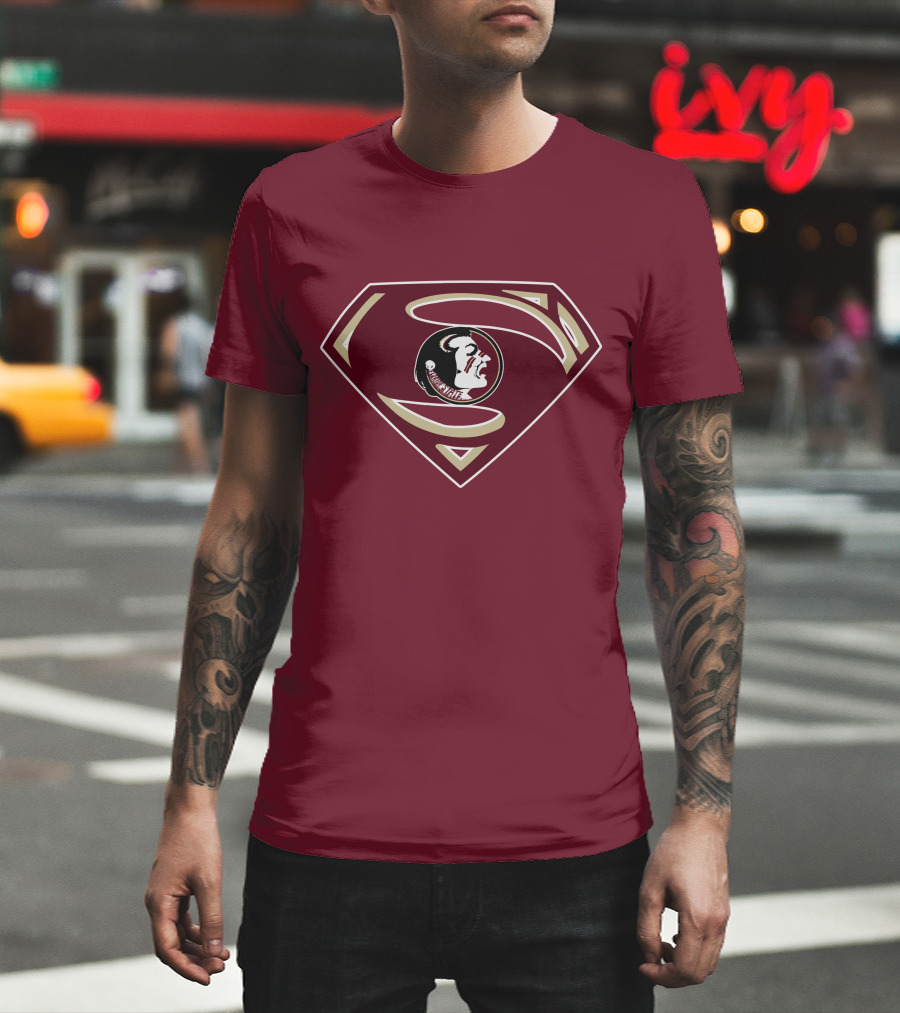Seminoles Superman Logo Mashup With Florida State T-Shirt