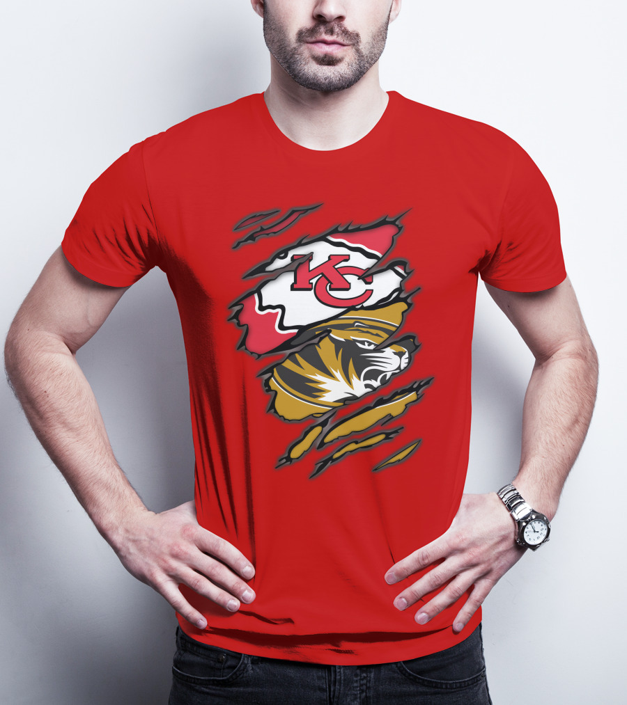 KC Chiefs Missouri Tigers Claw T-Shirt