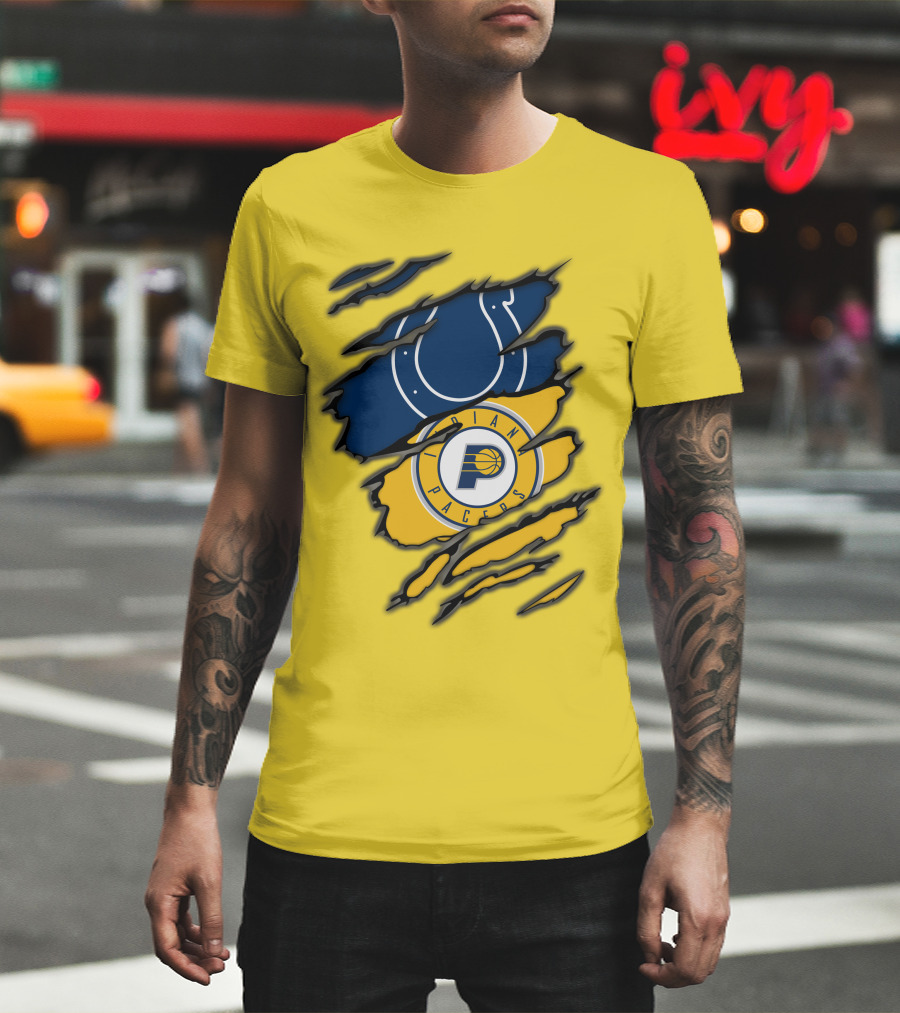 Indianapolis Colts Pacers Logos Collaboration T-Shirt