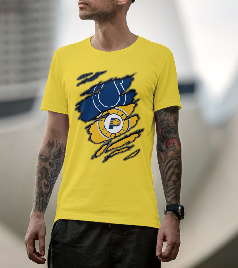 Indianapolis Colts Pacers Logos Collaboration T-Shirt