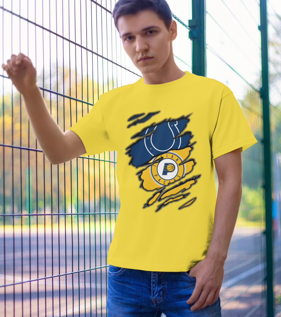 Indianapolis Colts Pacers Logos Collaboration T-Shirt