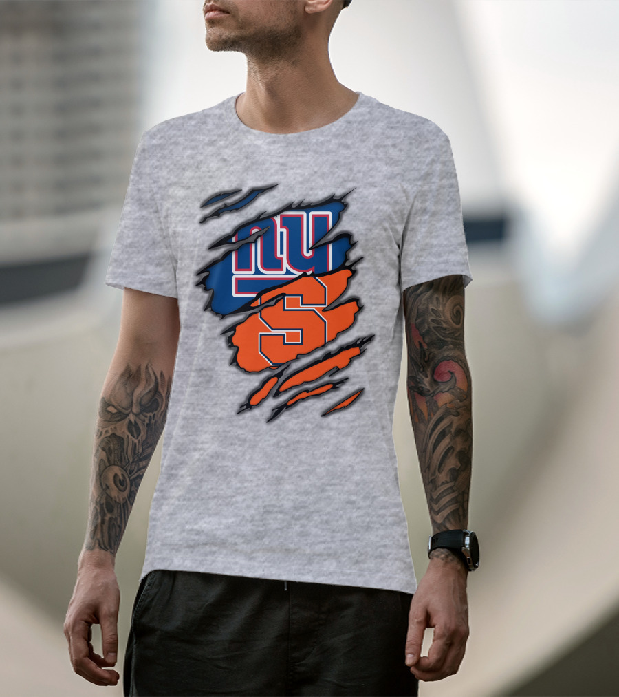 New York Giants Syracuse Crossover Logo Integration T-Shirt