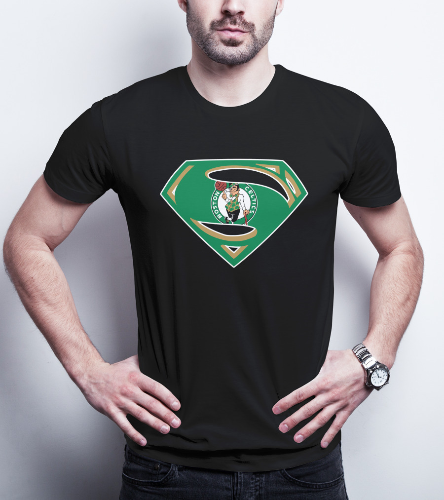 Boston Celtics Superman Logo Crossover T-Shirt