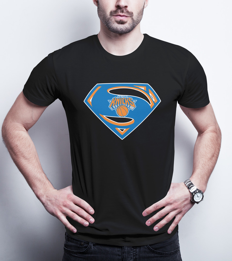 New York Knicks Superman Logo Basketball T-Shirt