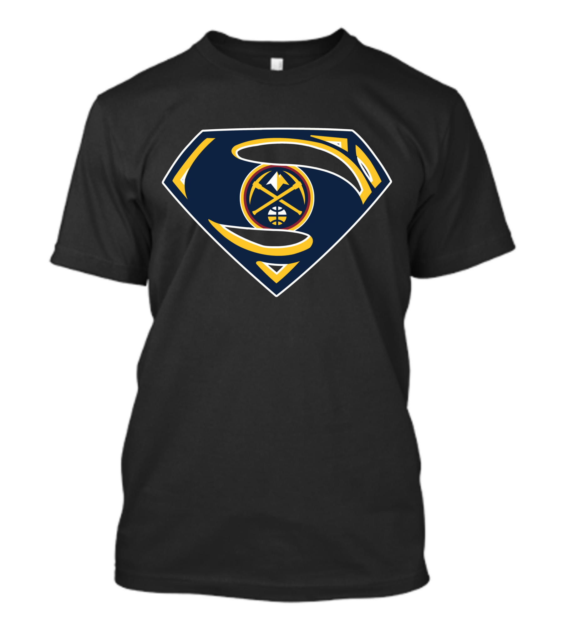Superman Denver Nuggets Basketball Logo Emblem T-Shirt