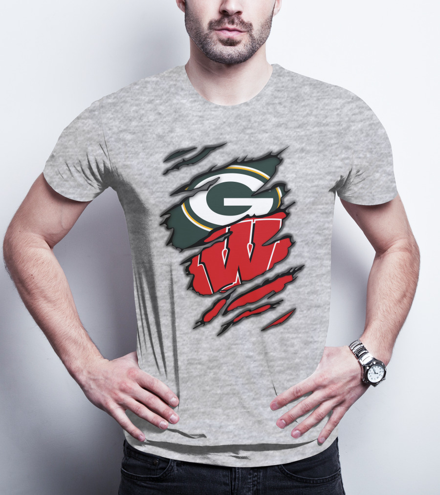 Packers Badgers Green Bay Wisconsin Football Fans T-Shirt