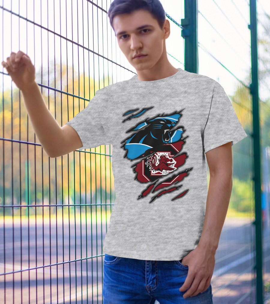 Panthers Gamecocks Claw Mark Fusion T-Shirt