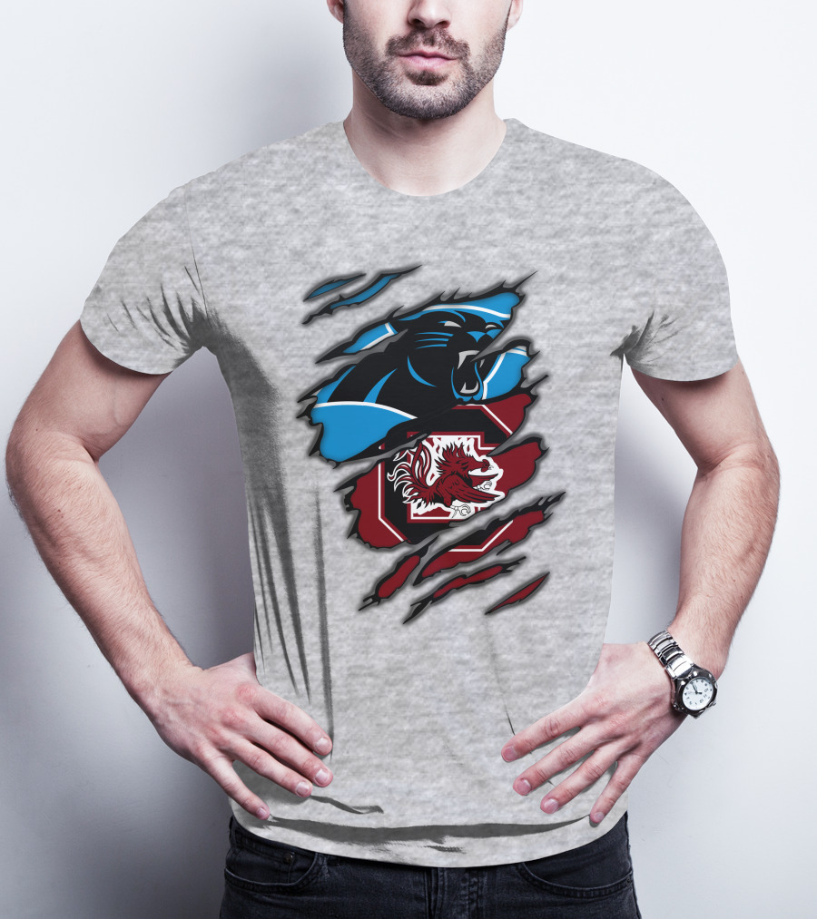 Panthers Gamecocks Claw Mark Fusion T-Shirt