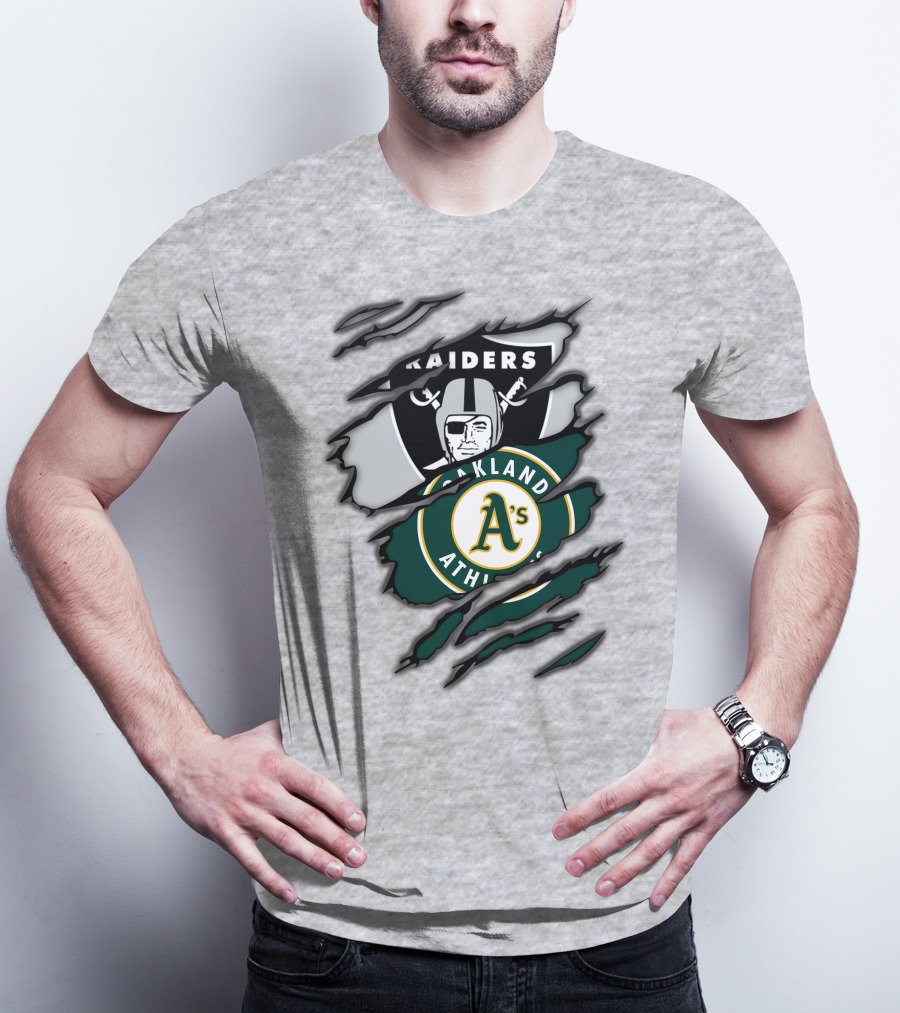 Raiders Oakland Athletics A's Logo Crossover T-Shirt
