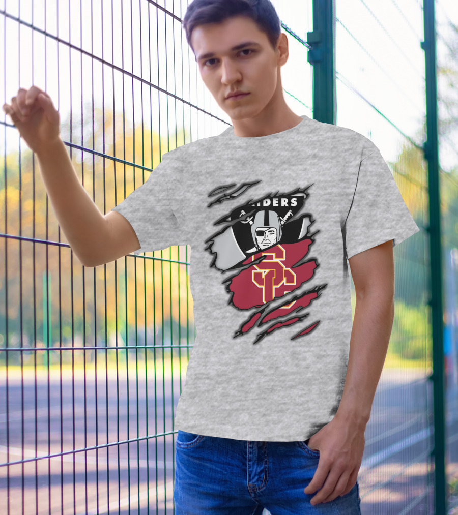 Raiders USC Trojans Crossover T-Shirt