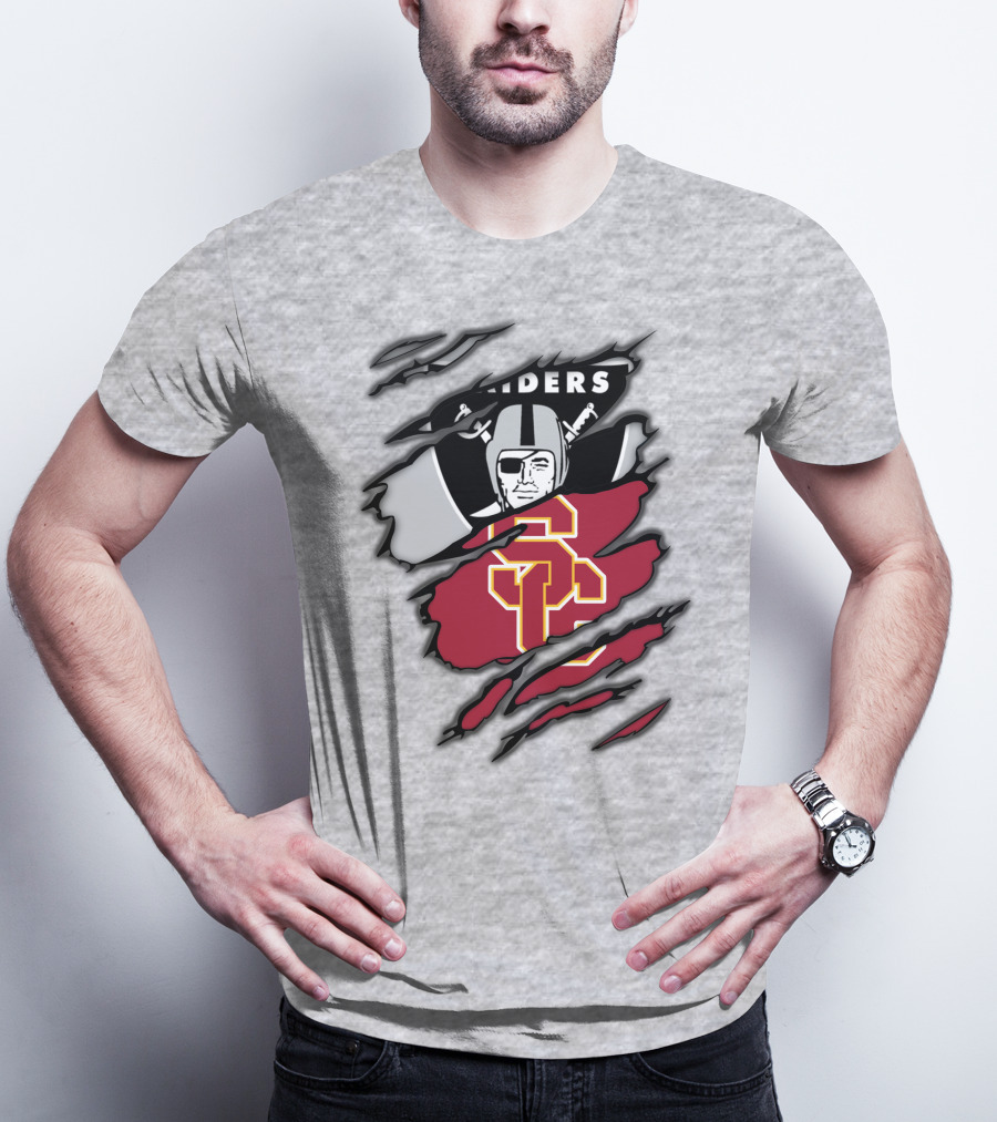 Raiders USC Trojans Crossover T-Shirt
