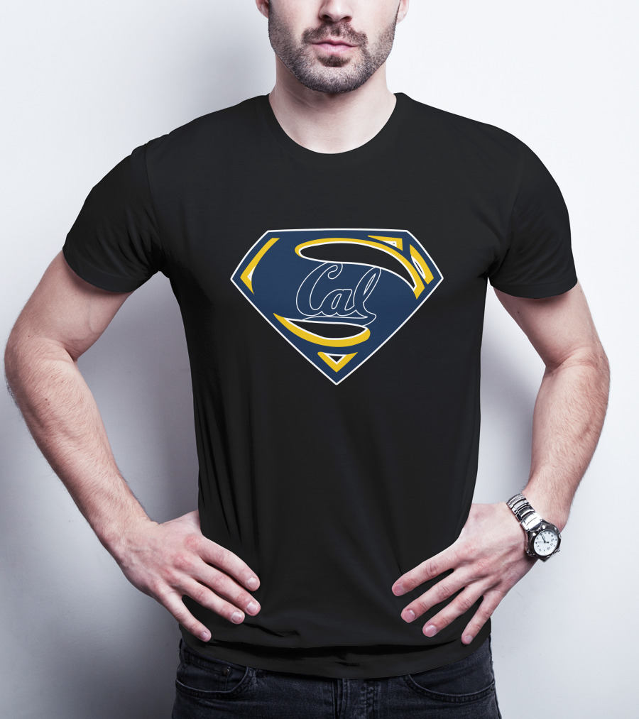 Superman Cal Berkeley Logo Blue And Gold Shield T-Shirt