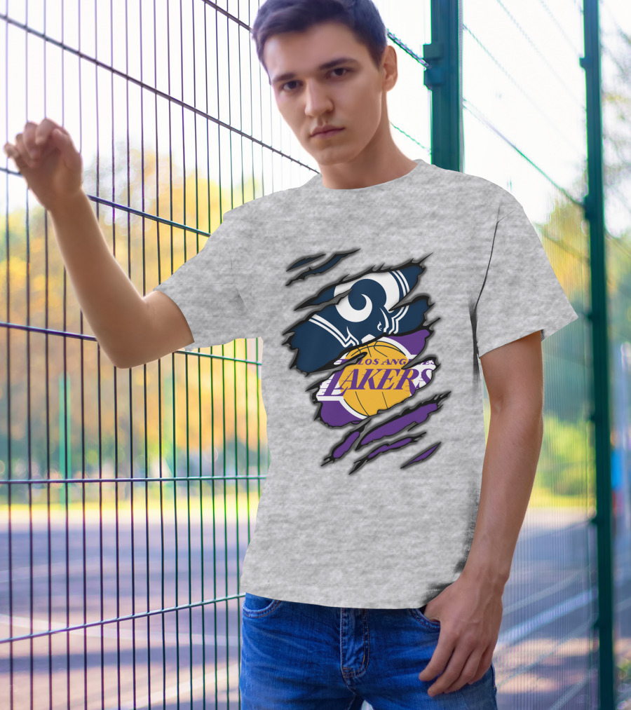 Los Angeles Rams Lakers NFL NBA Crossover T-Shirt