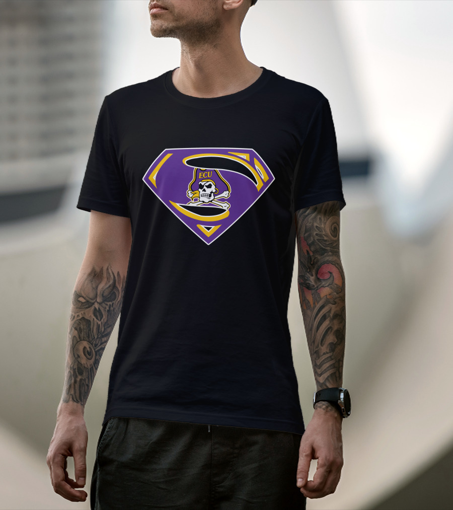 ECU Pirates Superman T-Shirt