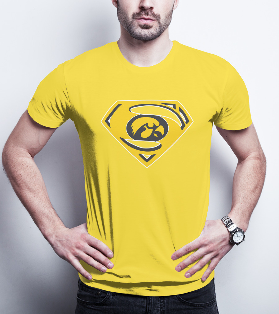 Superman Iowa Hawkeyes Emblem T-Shirt