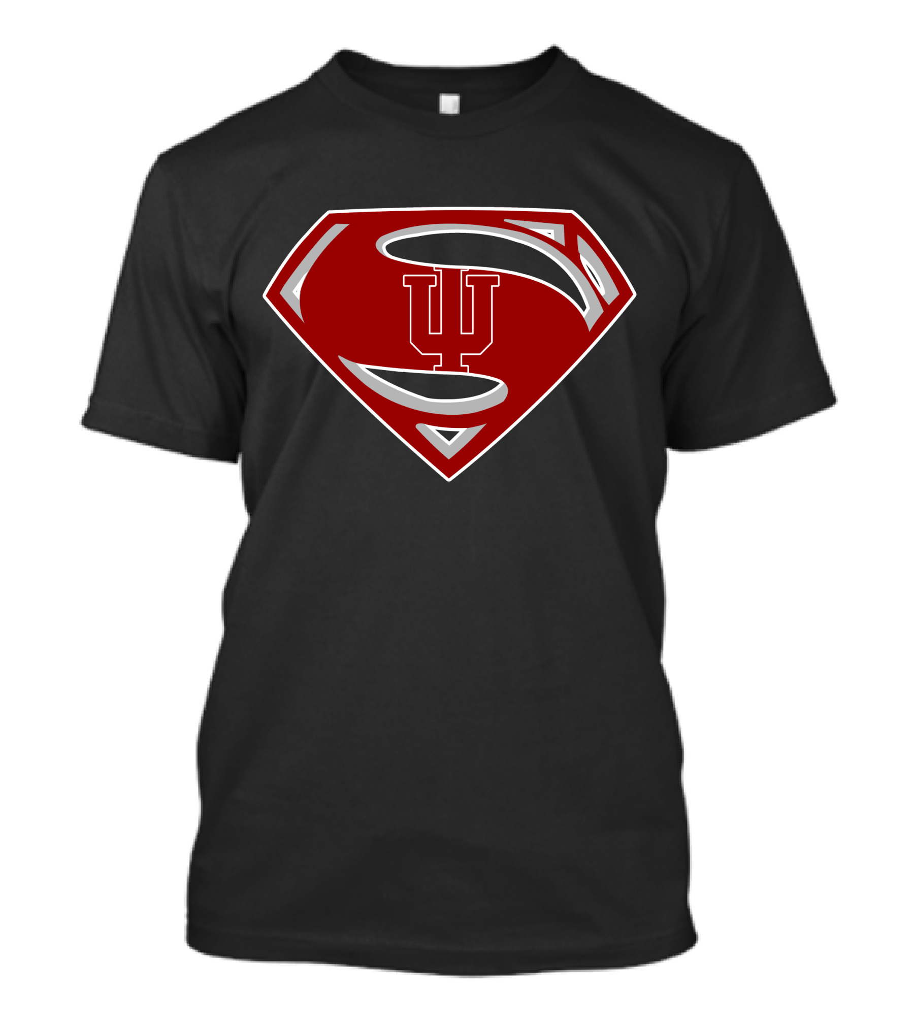Superman Indiana Hoosiers IU Logo Emblem T-Shirt