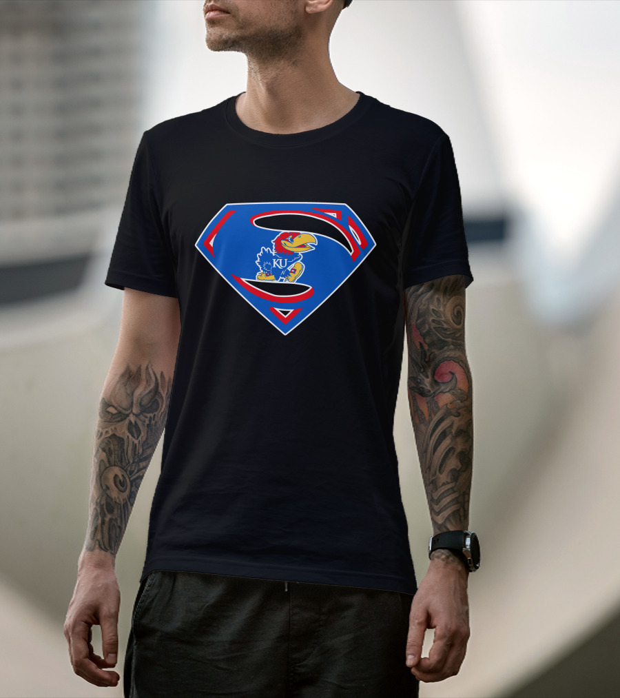 KU Superman Jayhawks T-Shirt