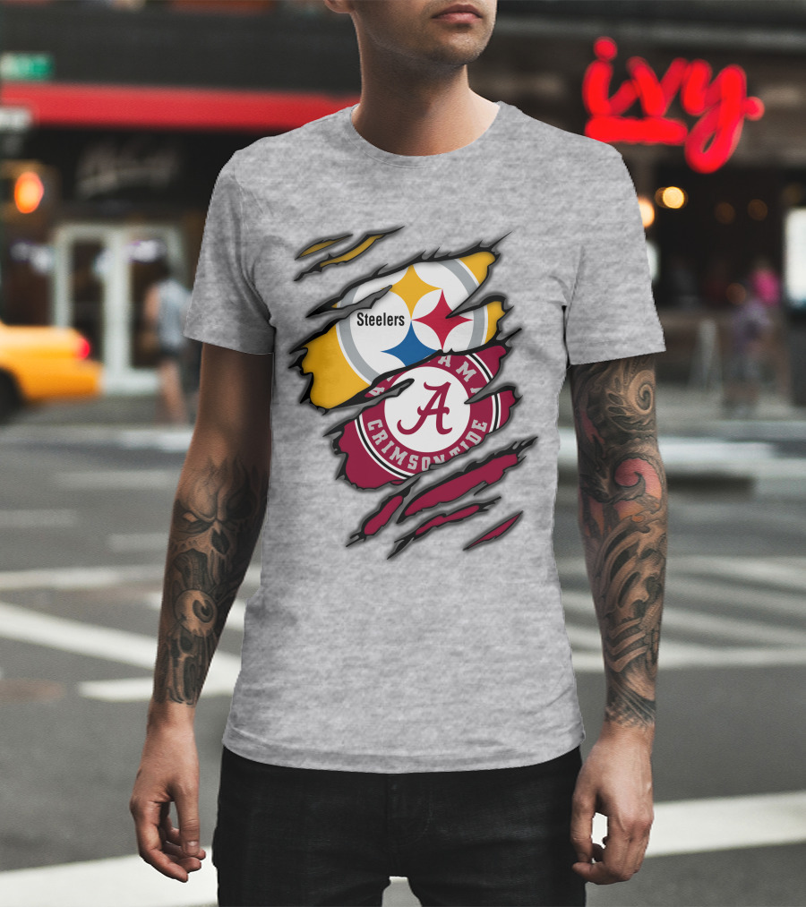 Steelers Alabama Crimson Tide Rip T-Shirt