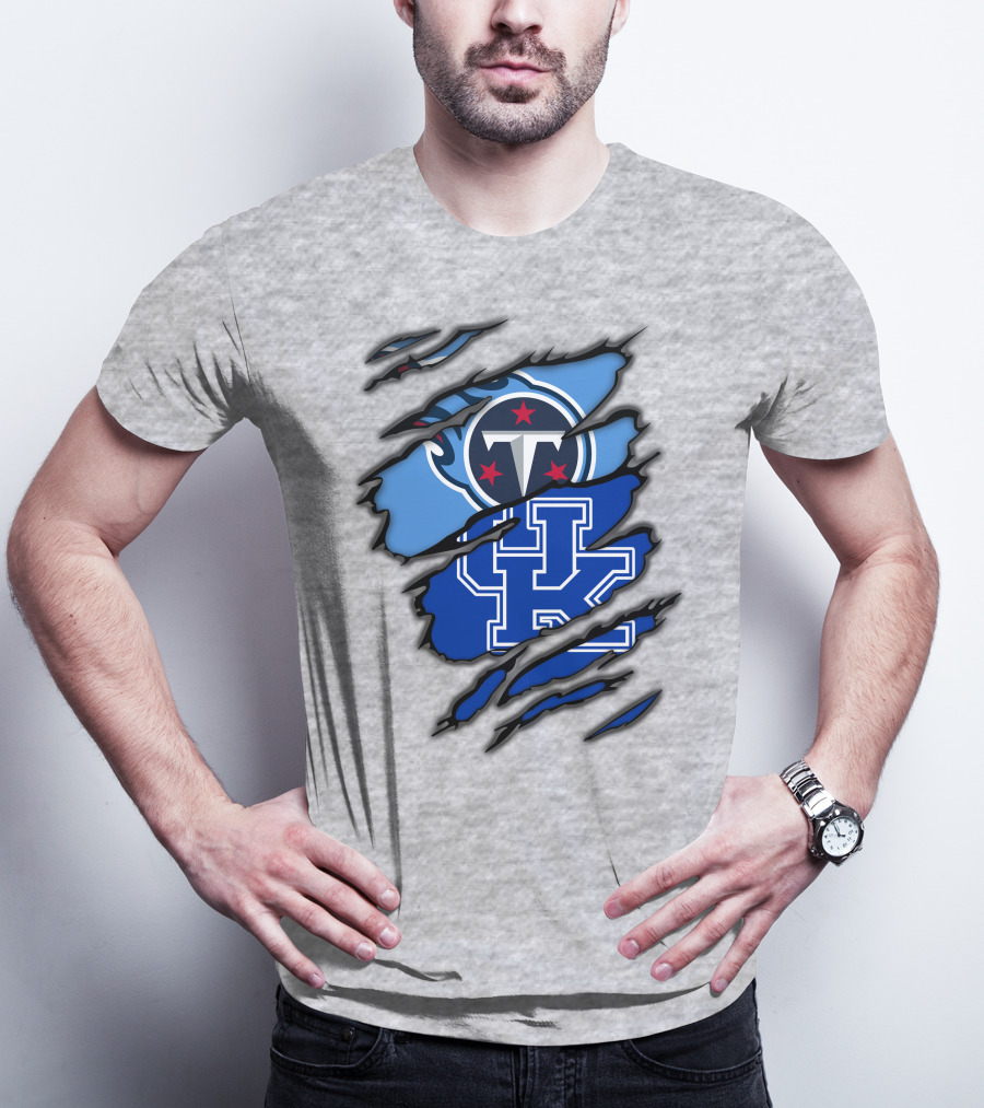 Tennessee Titans University Of Kentucky Wildcats Crossover T-Shirt