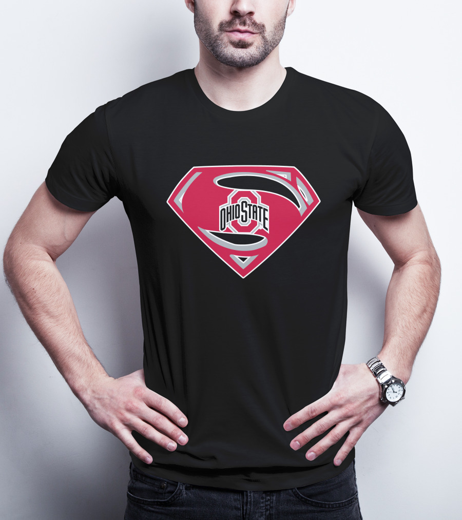 Superman Logo Ohio State Buckeyes Emblem T-Shirt