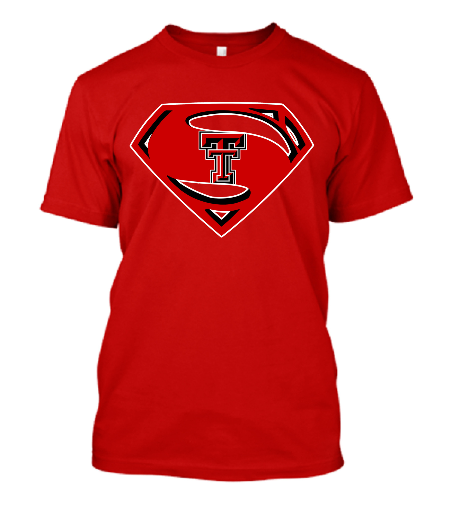 Superman Texas Tech Red Raiders Logo Emblem T-Shirt