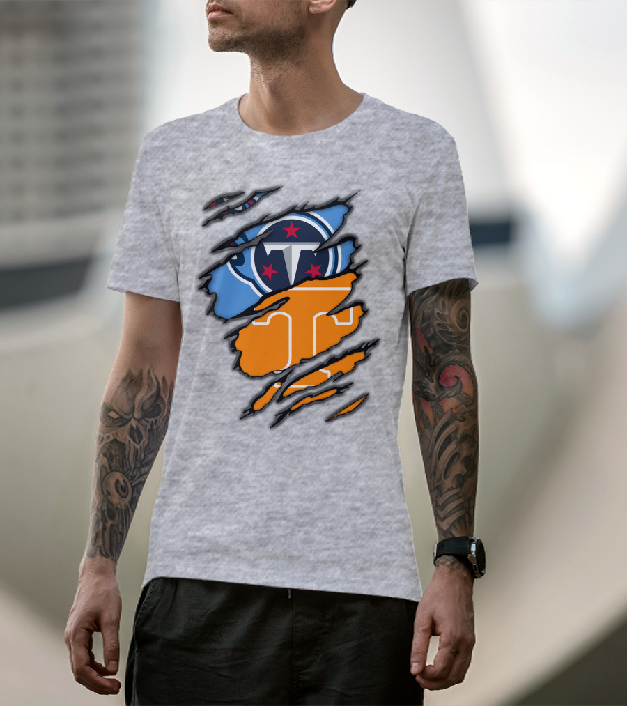 Tennessee Titans And Vols Logo Mashup T-Shirt