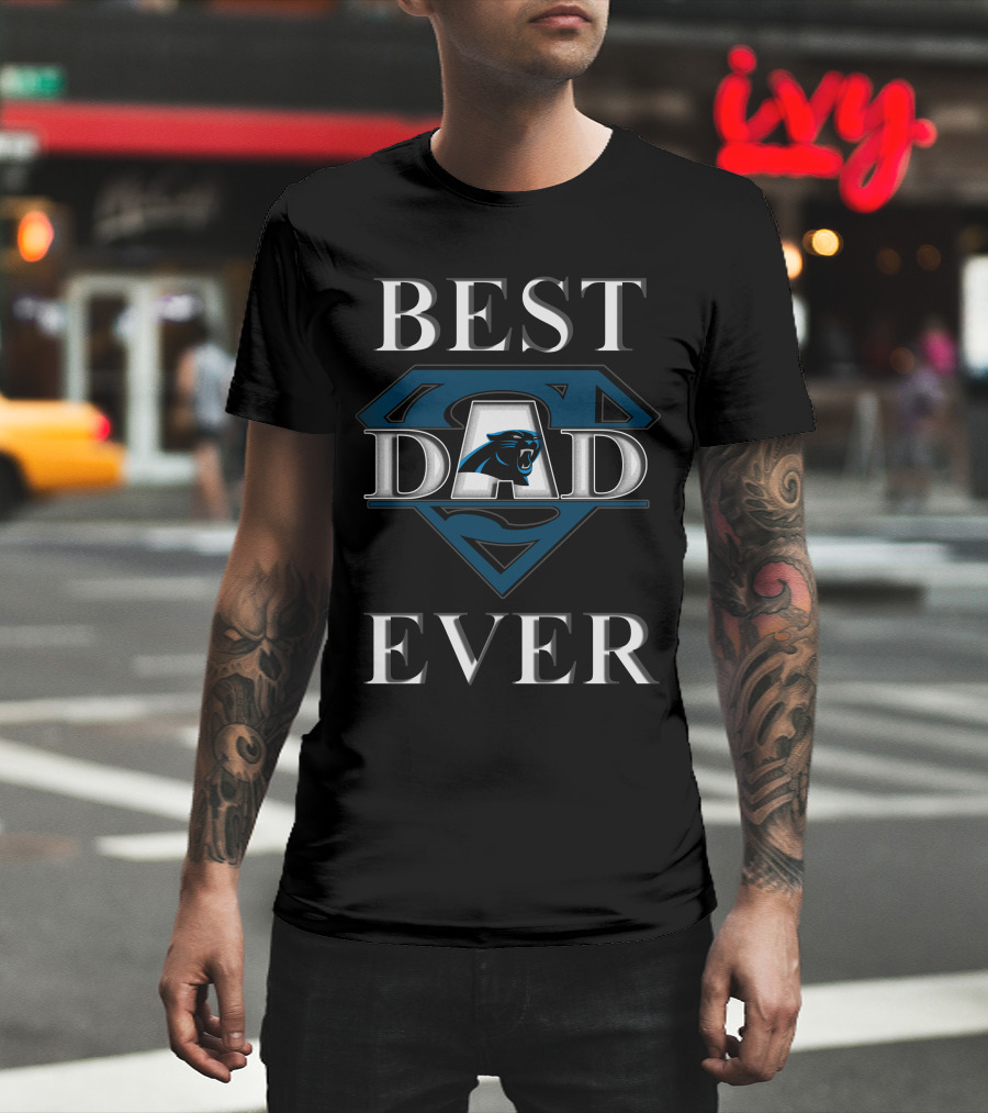 Best Dad Ever Panthers Superman T-Shirt