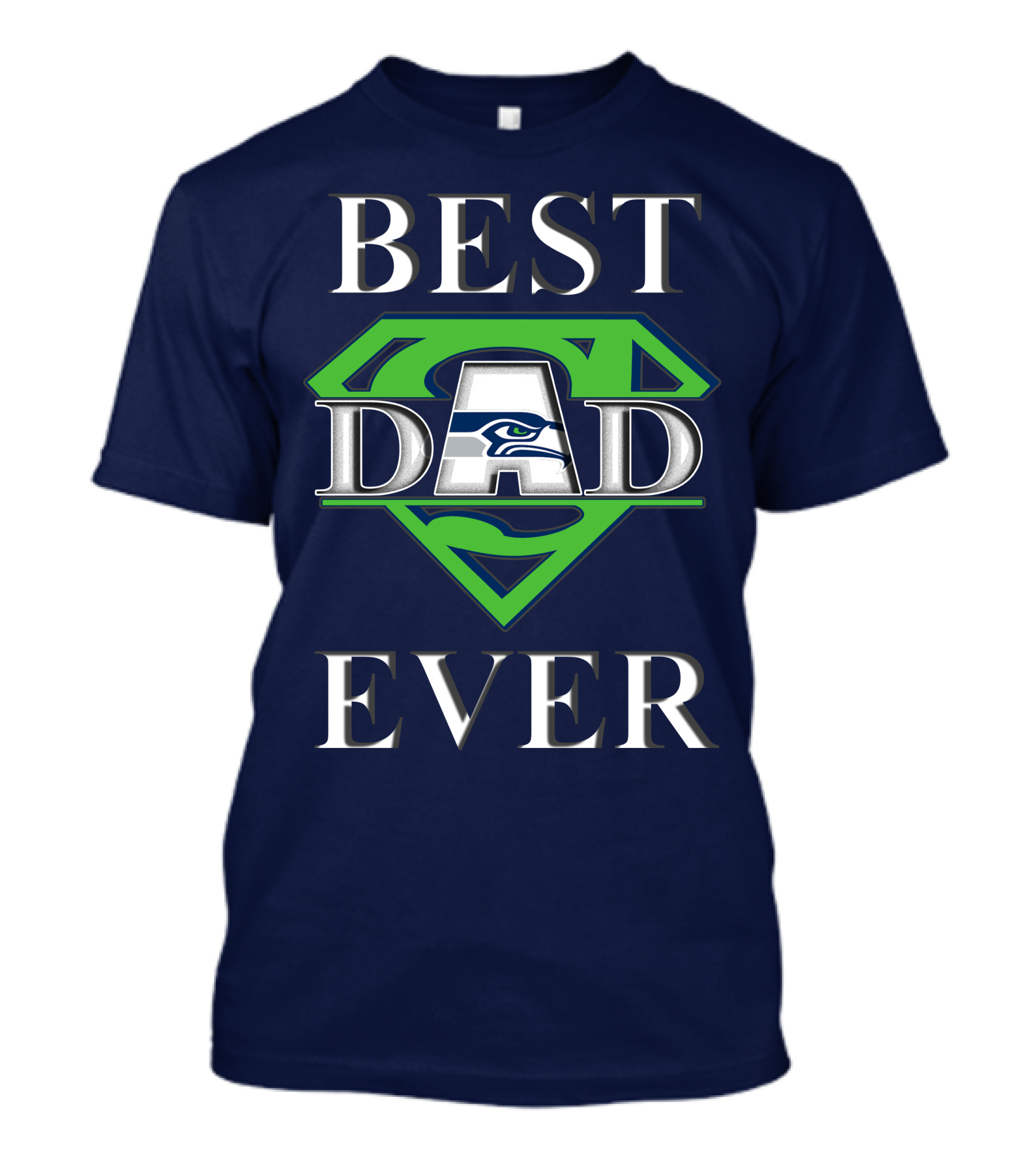 Seahawks Best Dad Ever Superhero T-Shirt