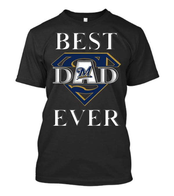 Best Dad Ever Brewers M Superhero T-Shirt