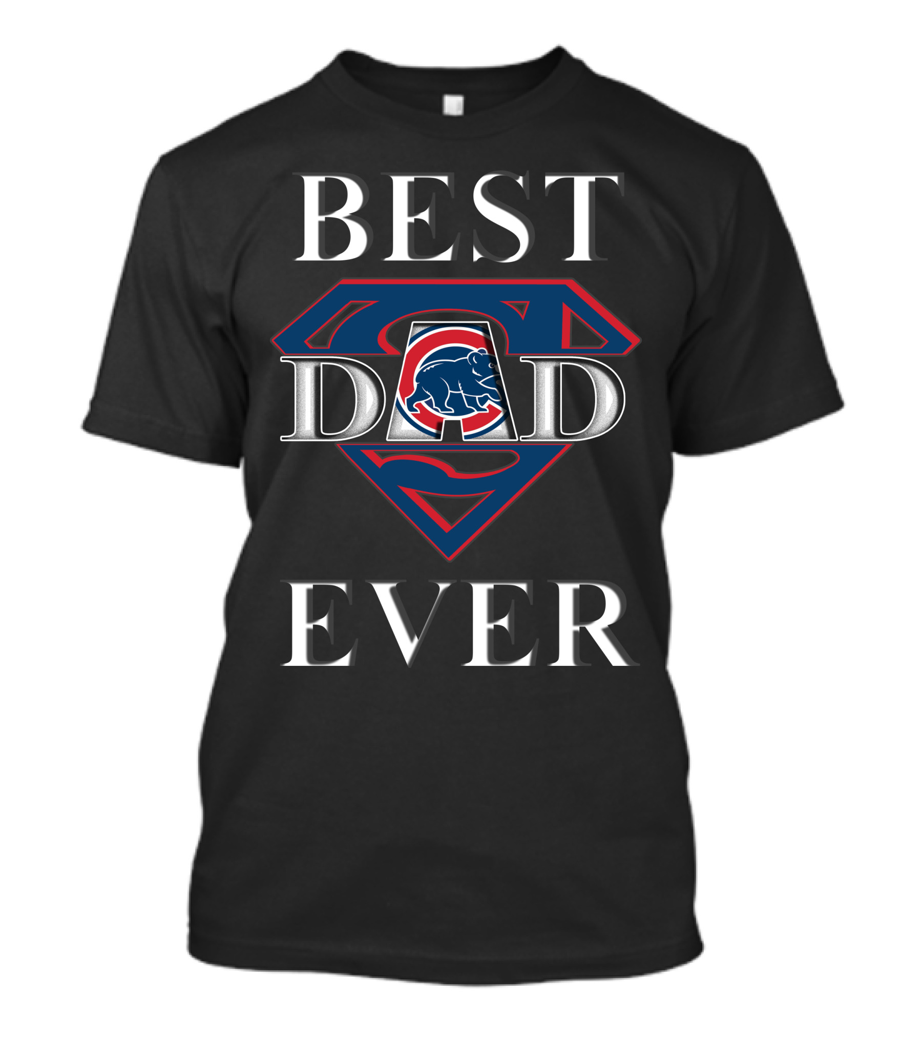Best Dad Ever Cubs Superman T-Shirt