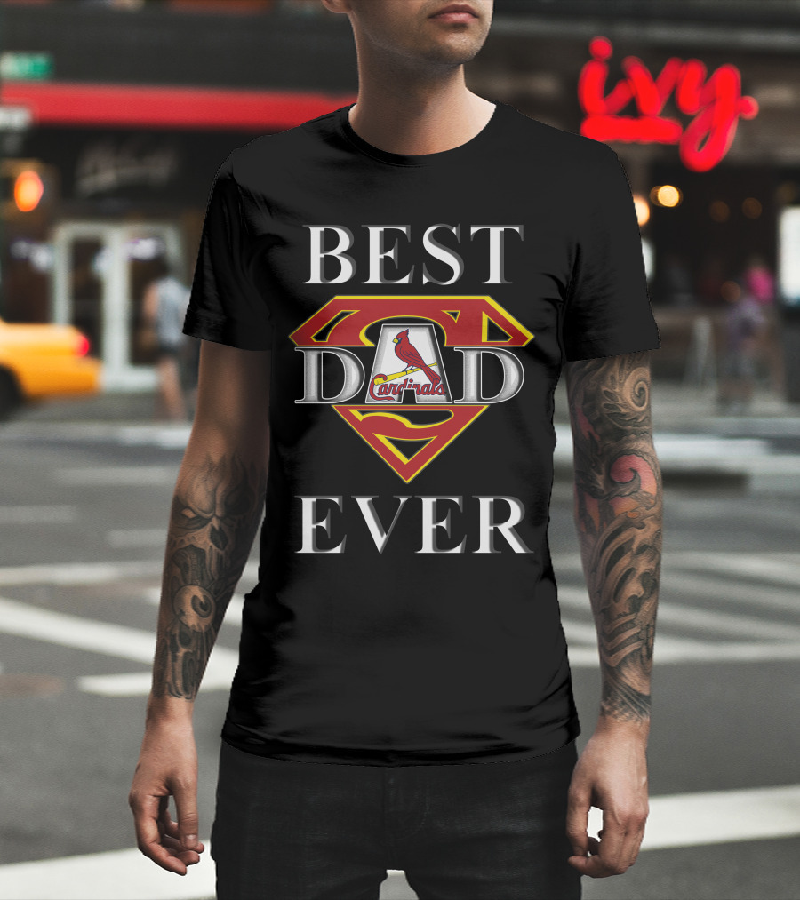St. Louis Cardinals Best Dad Ever Superhero T-Shirt