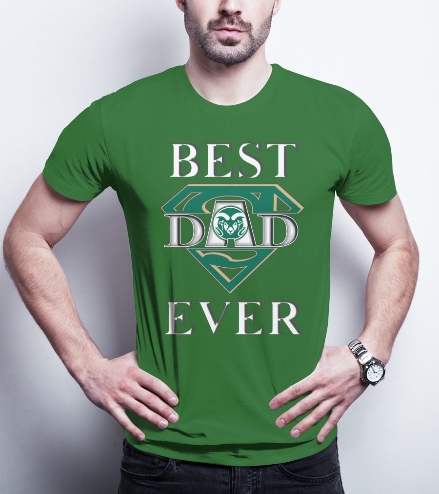 Best Dad Ever Colorado State Rams Superman T-Shirt