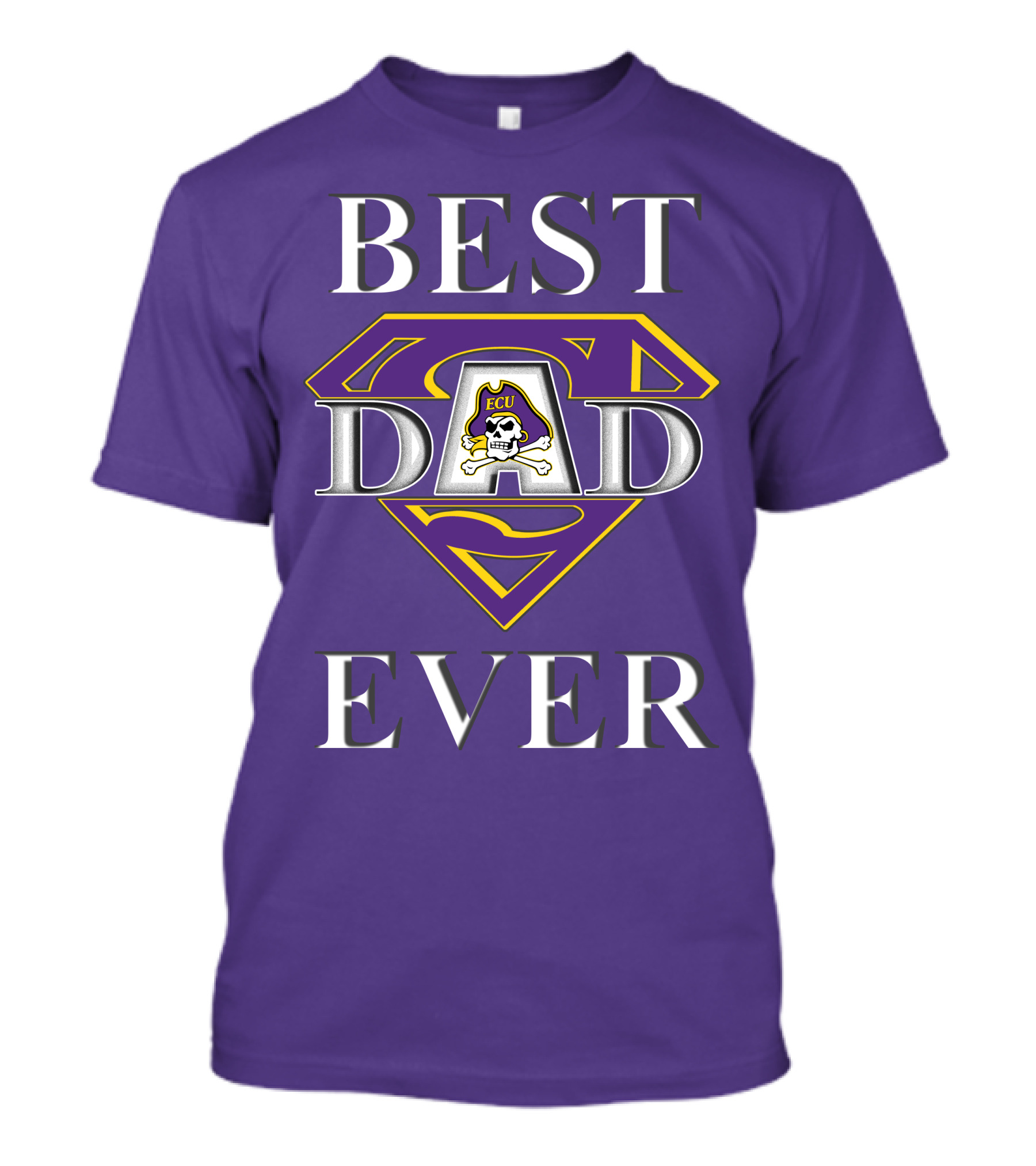 Best Dad Ever East Carolina Pirates ECU Superdad T-Shirt