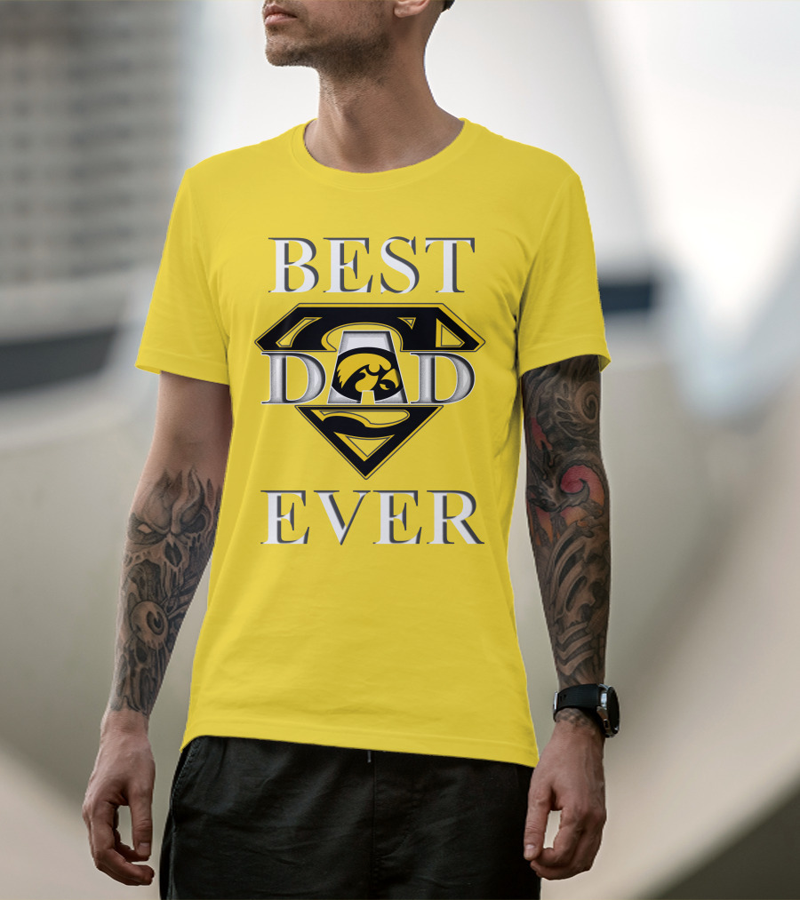 Best Dad Ever Iowa Hawkeyes Superman T-Shirt