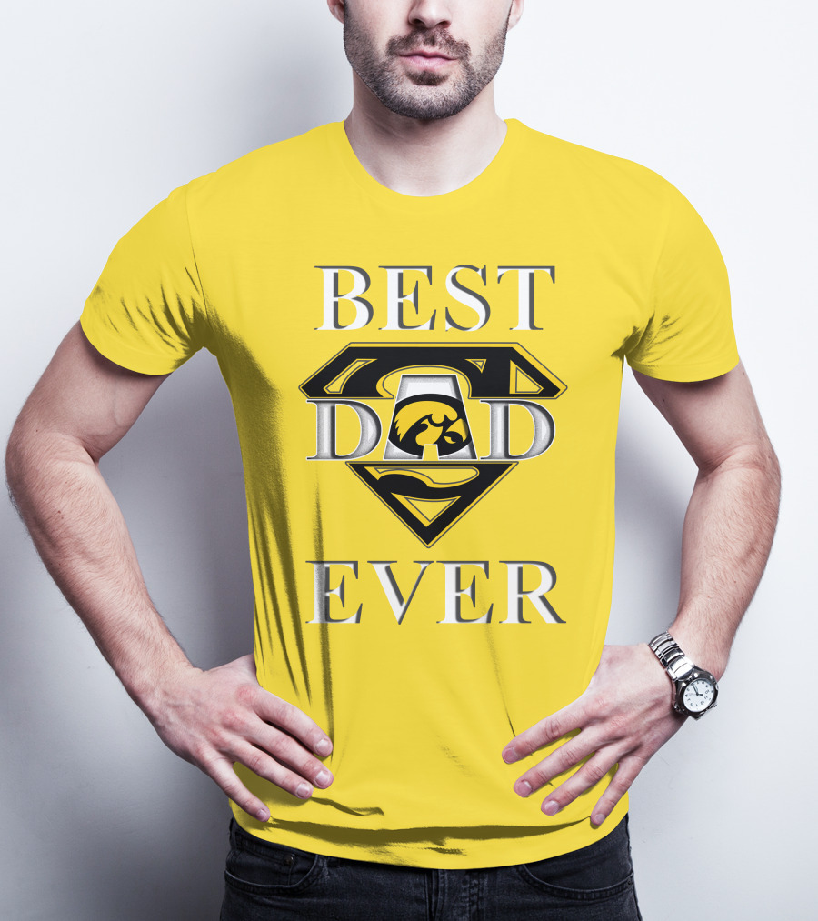 Best Dad Ever Iowa Hawkeyes Superman T-Shirt