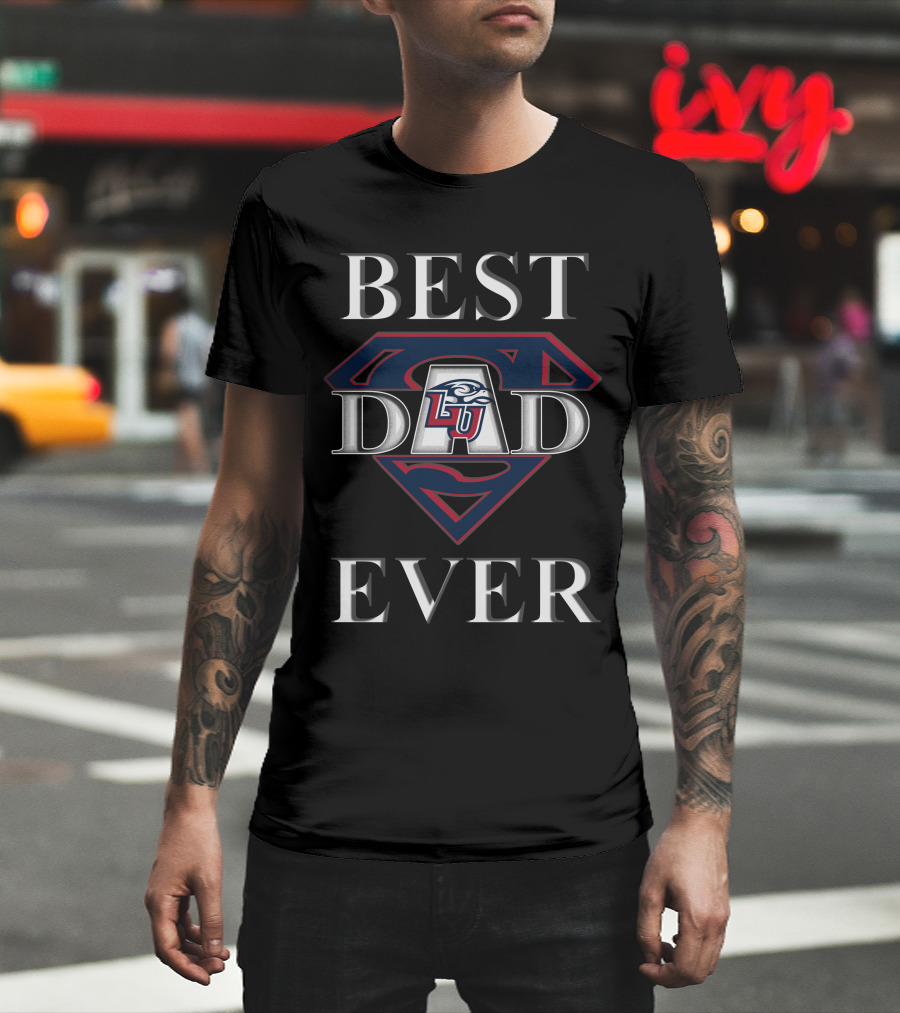 Liberty Flames LU Best Dad Ever Superman T-Shirt